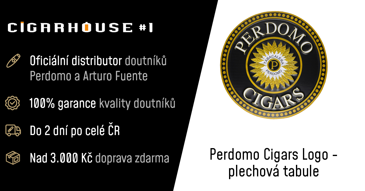Příslušenství Perdomo Cigars Logo - plechová tabule skladem | Cigarhouse #1